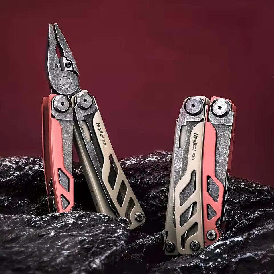 NexTool Flagship Pro F30 Red / Brown Stonewashed Multi-Tool 16 Functio ...