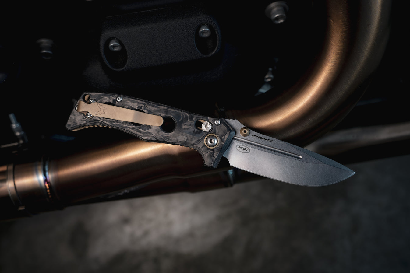 Benchmade 273-03 Mini Adamas 3.25" CPM-Magnacut Marbled Carbon Fiber F ...