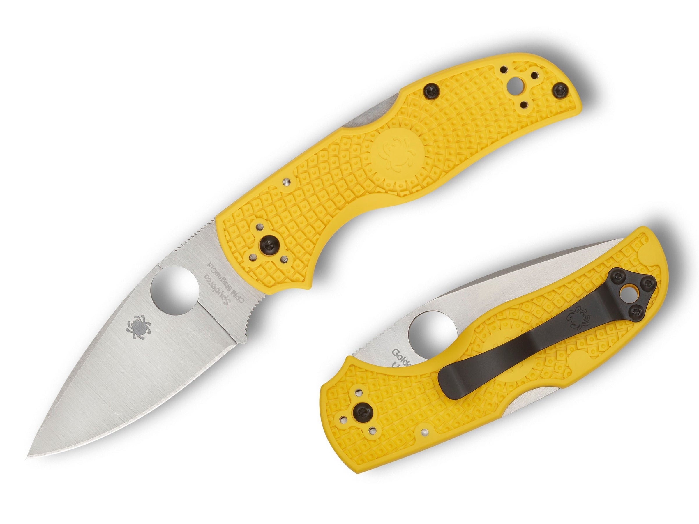 Spyderco Native 5 Salt 2.98" CPM Magnacut Yellow FRN Folding Knife C41 ...
