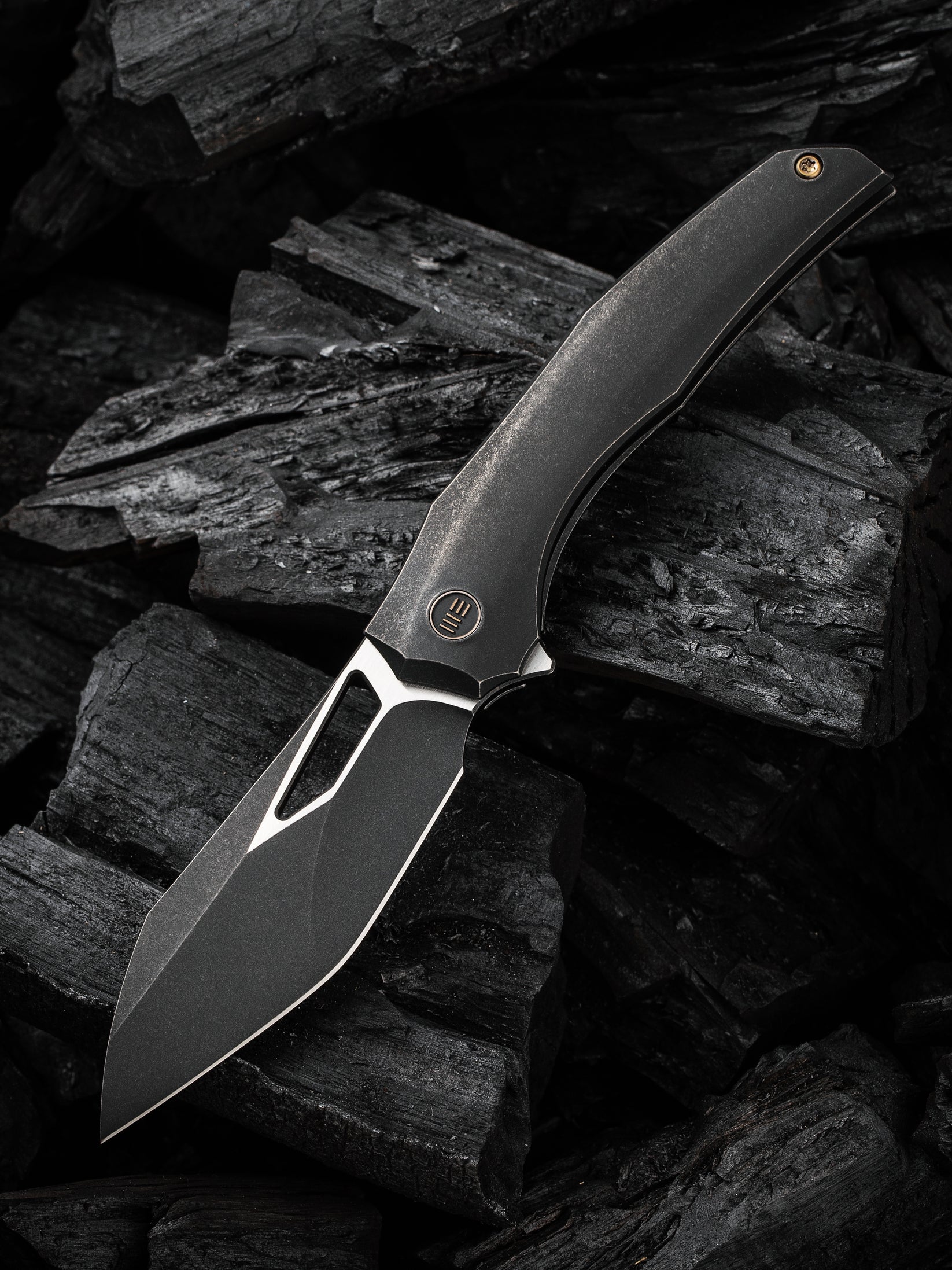 WE Ignio 3.3" CPM 20CV Black Stonewashed Titanium Folding Knife by Ton – Urbantoolhaus ...