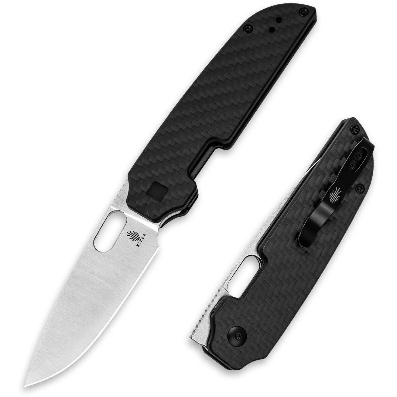 Kizer Varatas 3.24" Nitro-V G10 Carbon Fiber Folding Knife by Jacob Lu ...